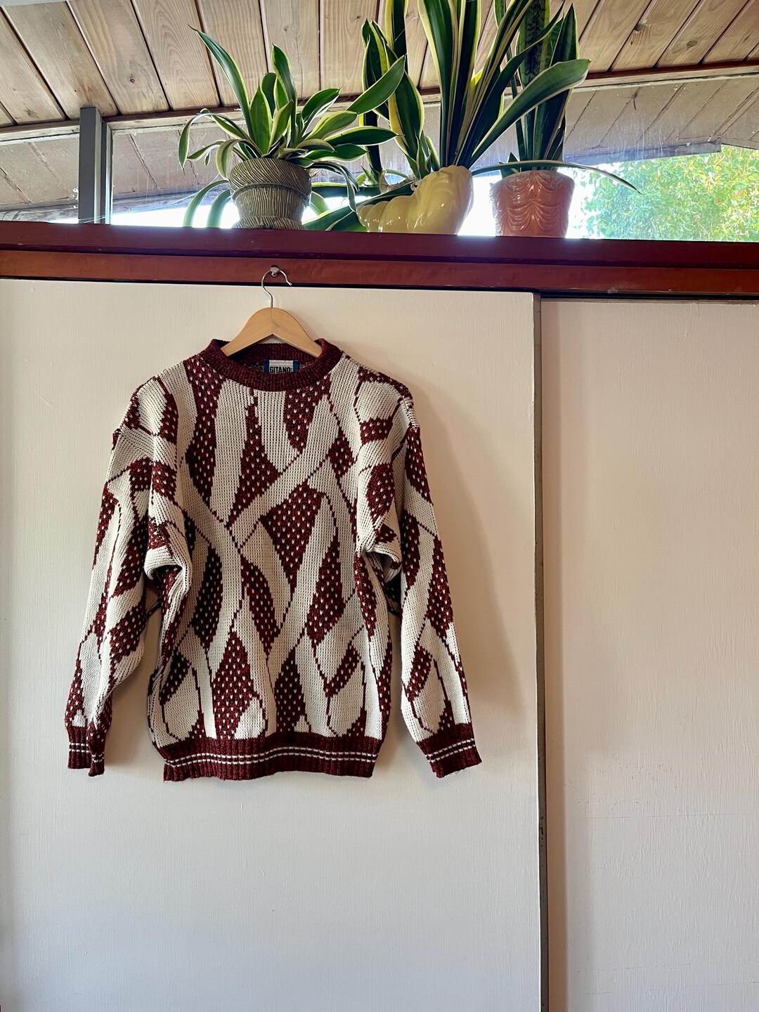 Vintage 80s GITANO Fun Bold Print Sweater Size M - Etsy