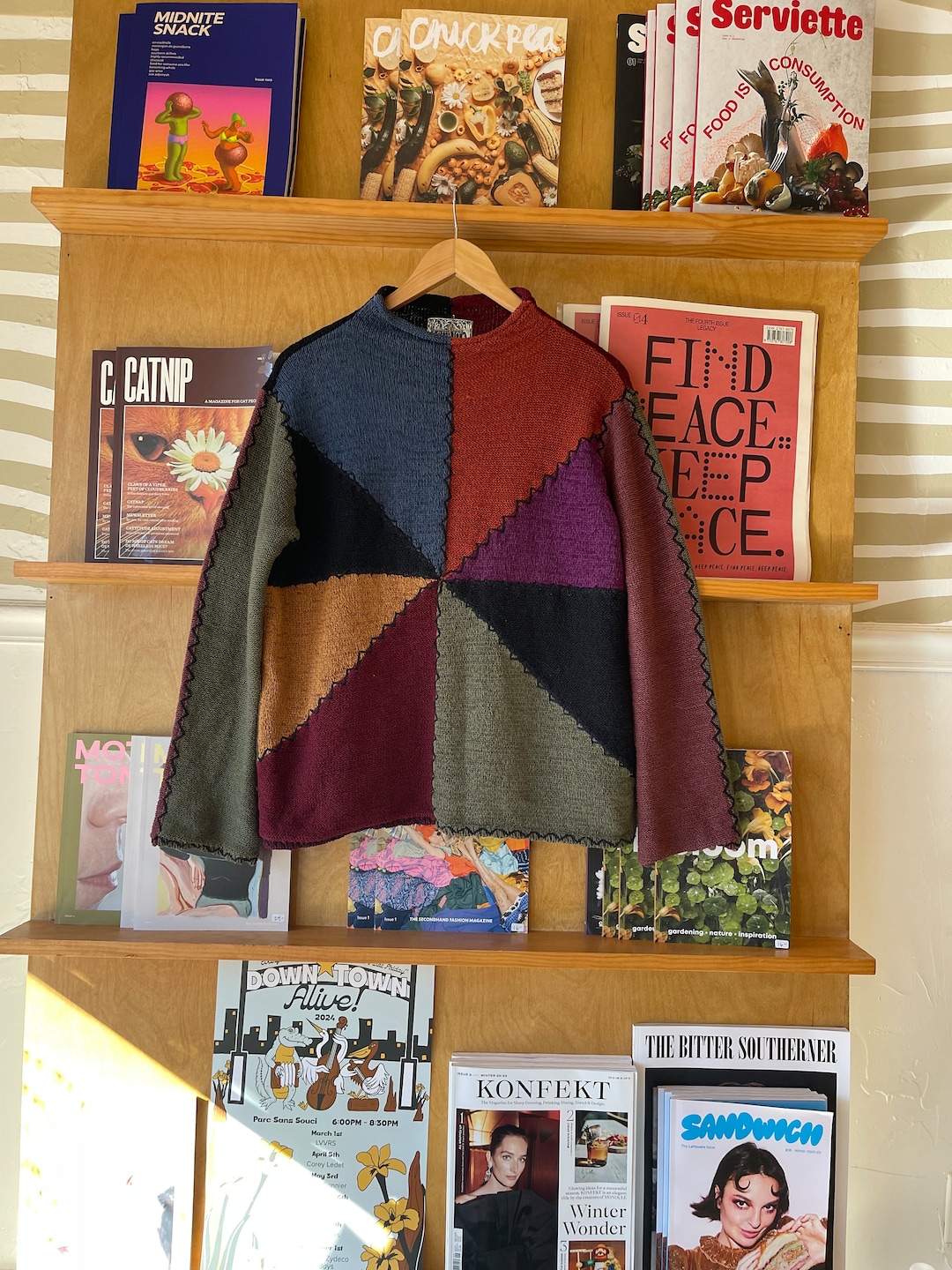 Vintage Y2K Colorful Color Wheel Bell Sleeve Sweater by CURIO - Etsy