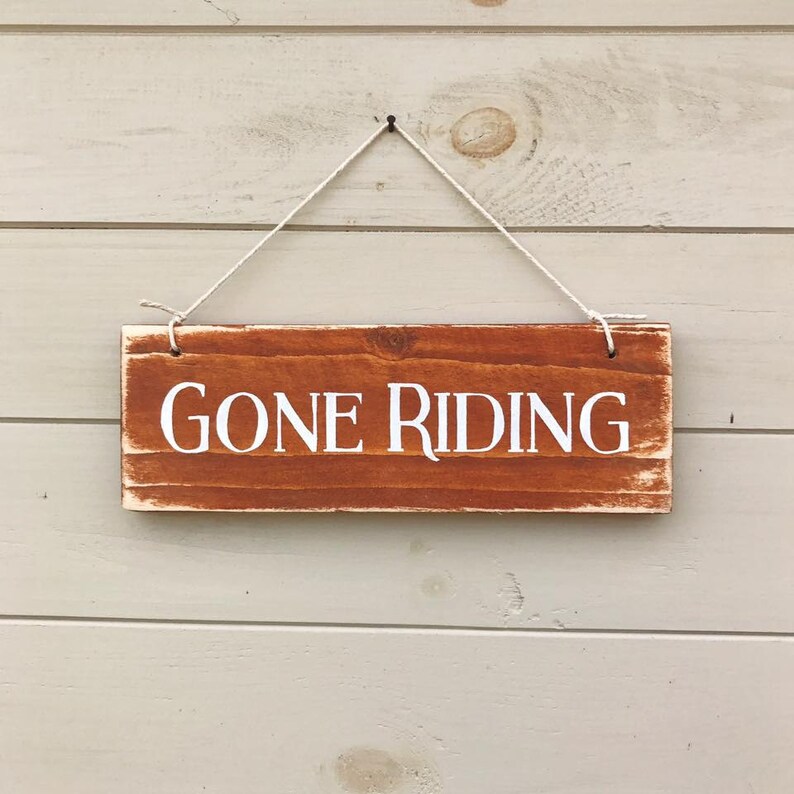 Gone Riding Wooden Sign - Etsy UK