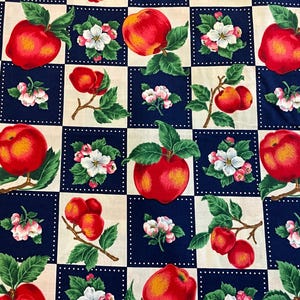 VIP Cranston Print Works All Over Apples, Apple Fabric, Apple Checkered ...