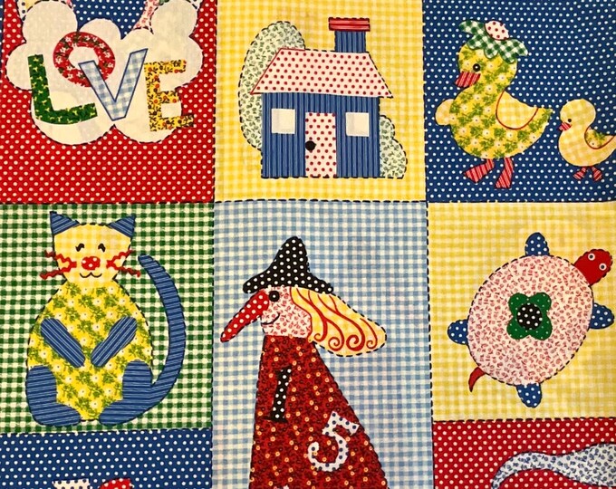 Vintage Children’s Fabric, Springs Industries Fabric, Vintage Patchwork ...
