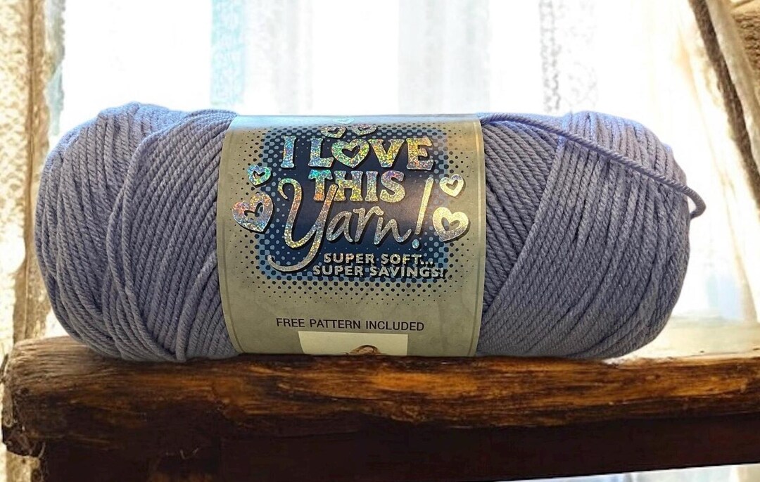 I Love This Yarn, 280 Periwinkle, 7oz/198g, 355 Yds/325m, 4 Medium, 100 ...