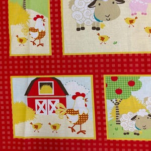 Farm Yard Baby Panel, Barn Yard Panel, Farm Baby Panel, 100% Cotton ...