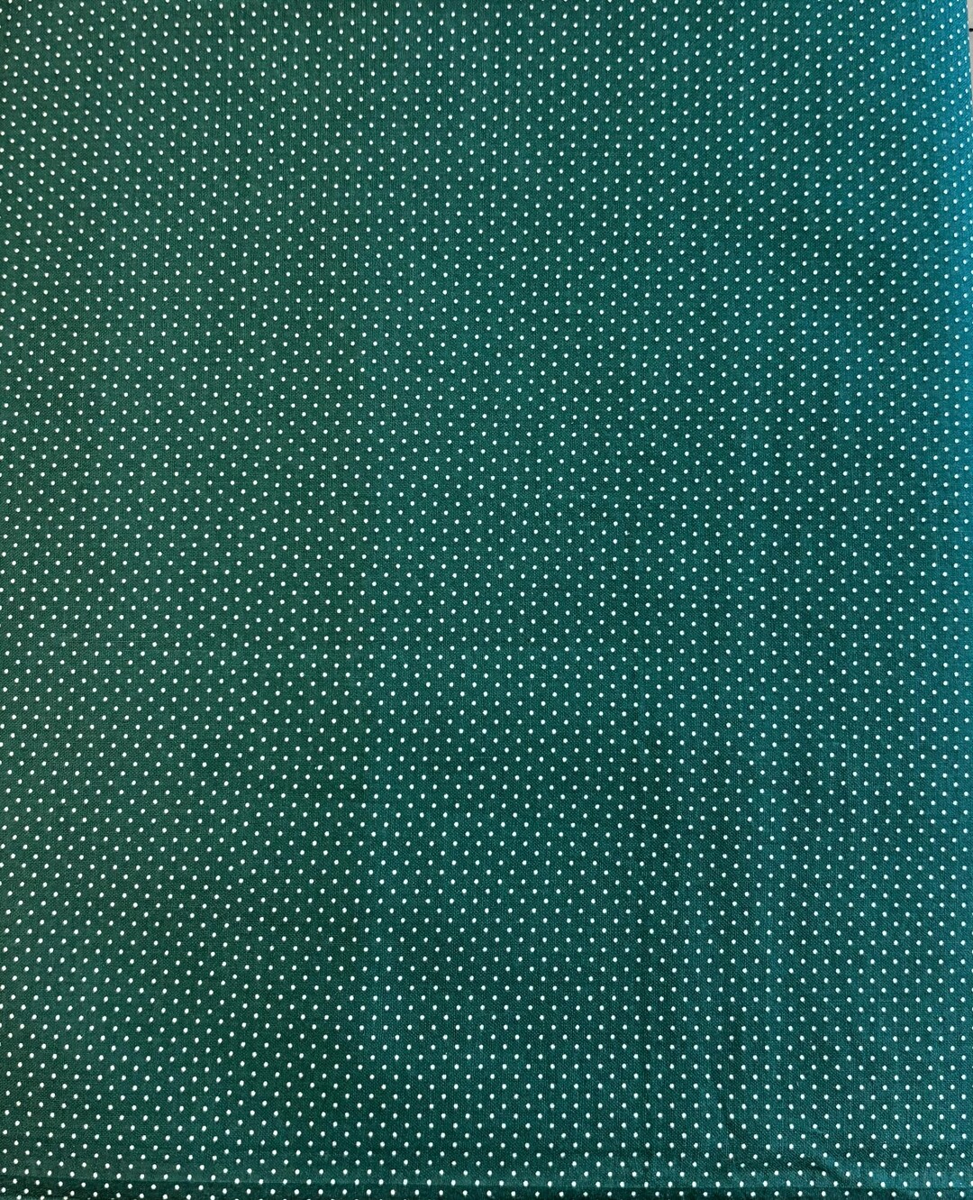 Hunter Green Polka Dot Fabric: Tiny Pin Dots - Etsy