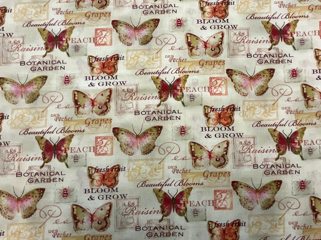 CP40851 Beautiful Blooms Tonal Butterflies Susan Winget, Yellow ...