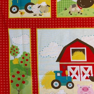 Farm Yard Baby Panel, Barn Yard Panel, Farm Baby Panel, 100% Cotton ...