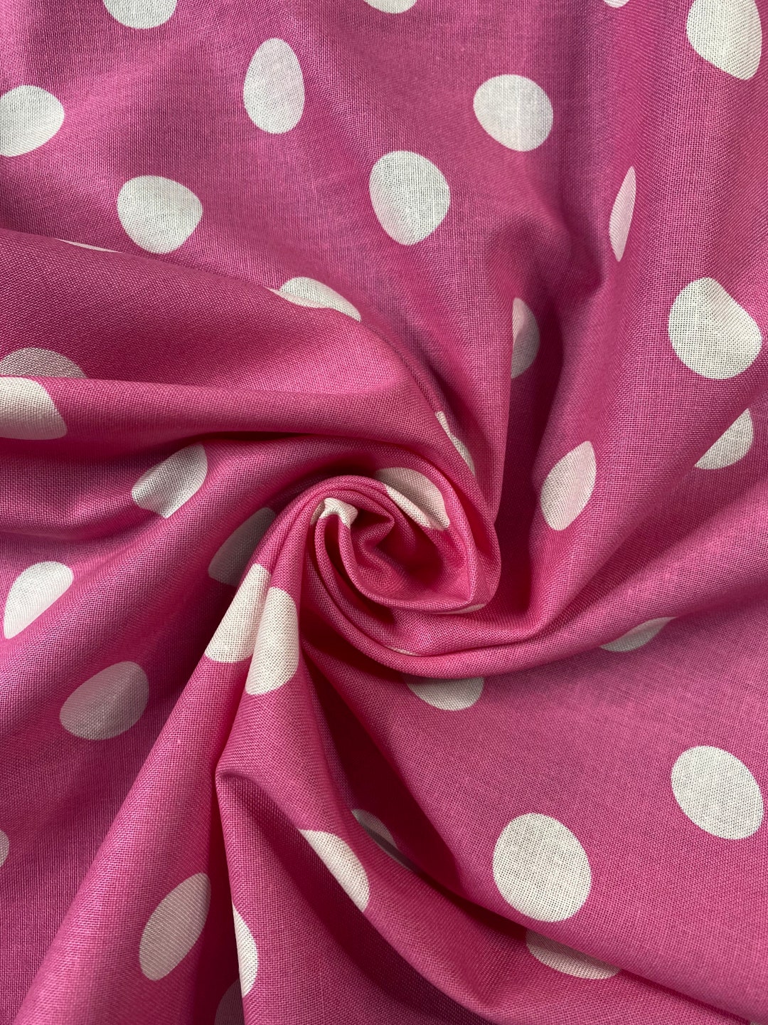 Big Dot Pink, Pink Polka Dot Fabric, Quilting Fabric, Polka Dot Fabric ...