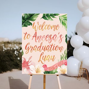 Graduation Luau Welcome Sign Graduation Decorations 2024 Graduation ...