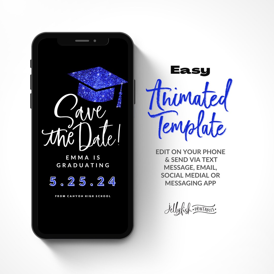 Graduation Save the Date Template for Texting, Save the Date Text ...