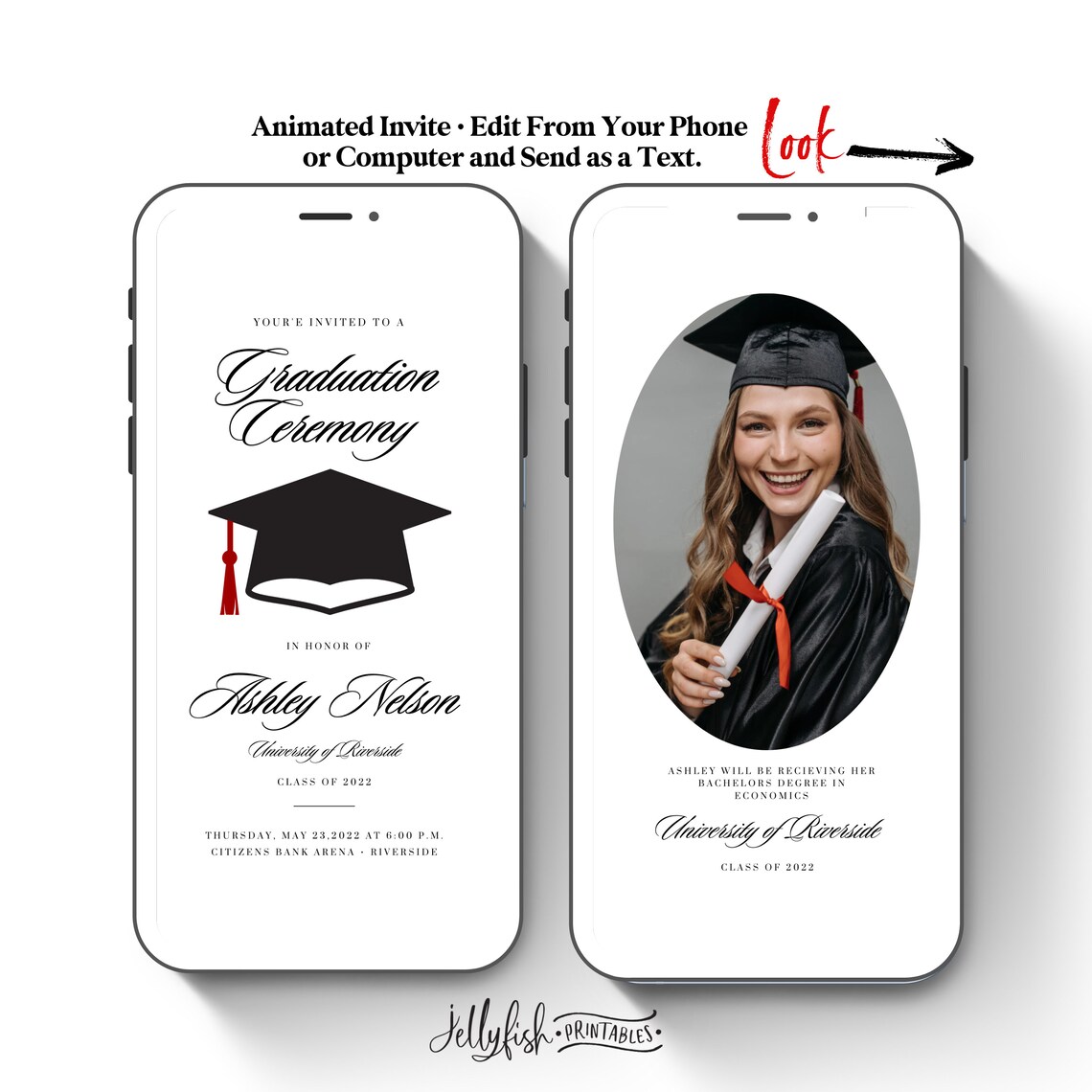 Graduation Ceremony Invitation Template 2022 Instant | Etsy