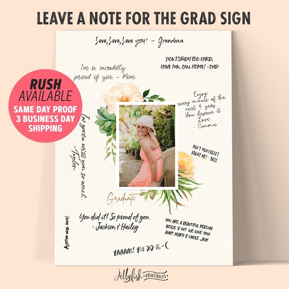 Graduation Signature Board Template Signature Sign - Etsy
