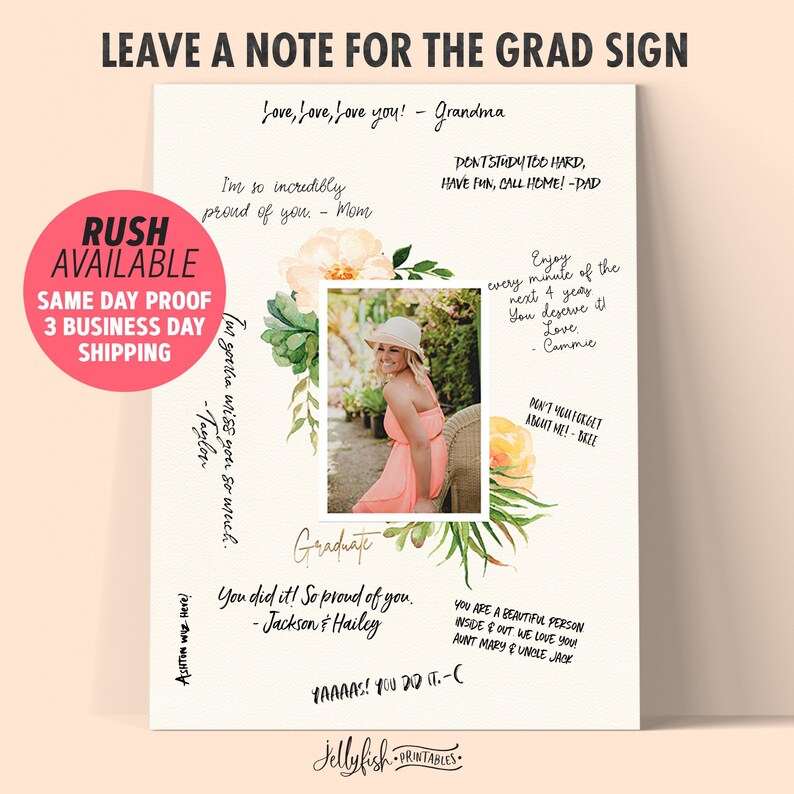 Graduation Signature Board Template Signature Sign - Etsy