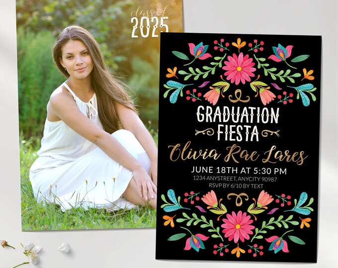 Mexican Invitation, Graduation Invitation, Graduation Announcement ...
