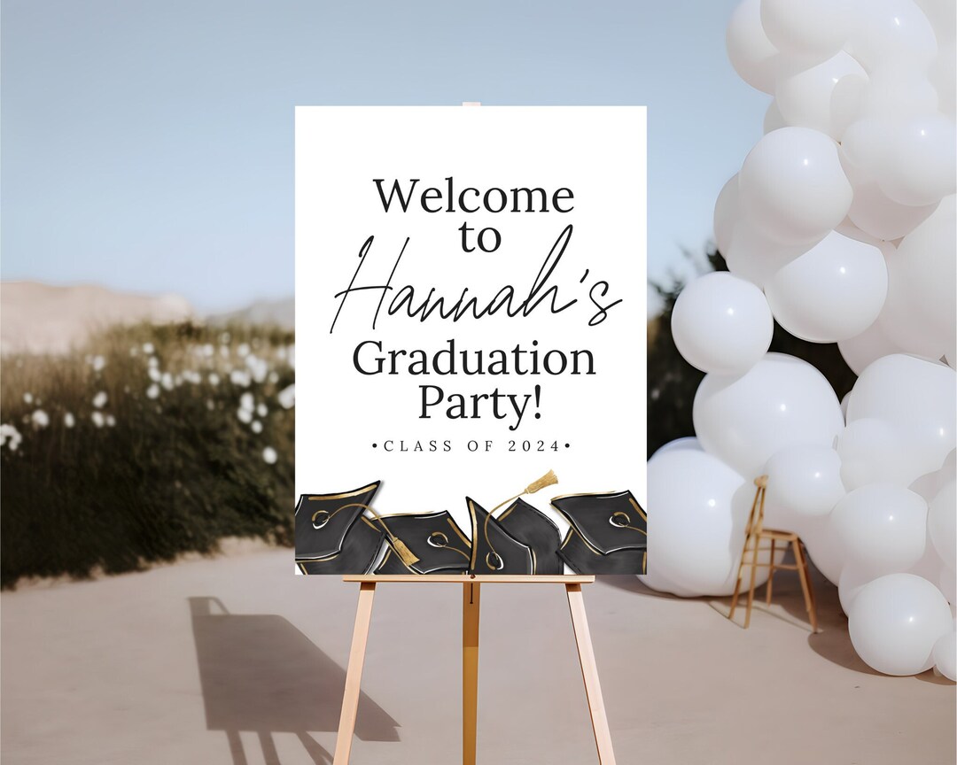 Graduation Welcome Sign Template Graduation Decorations 2025, Grad ...
