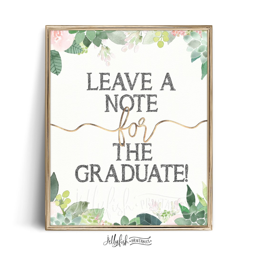 Leave a Note for the Graduate Printable Printed Graduation Party ...