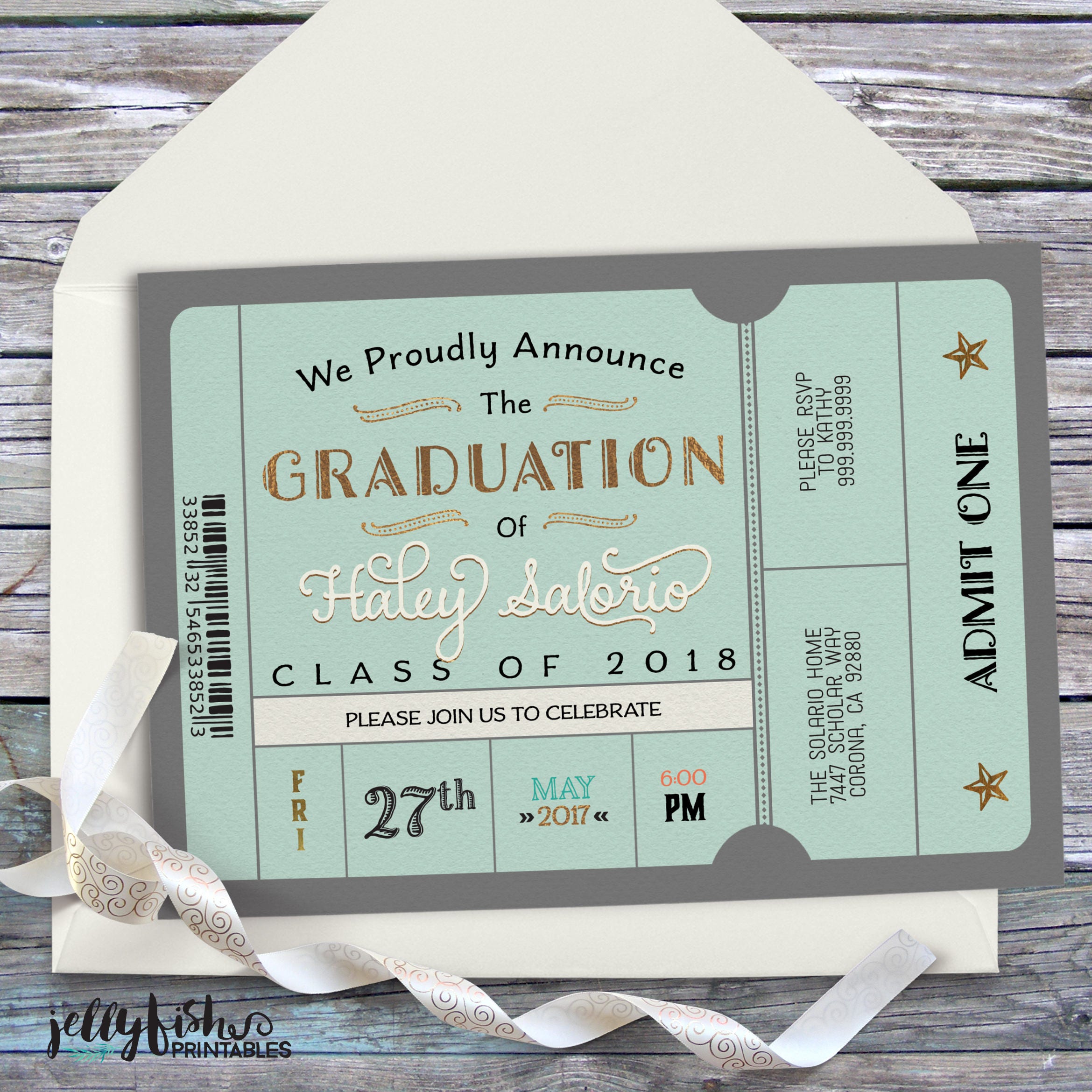 Graduation Announcement High School Graduation Graduation Party ...