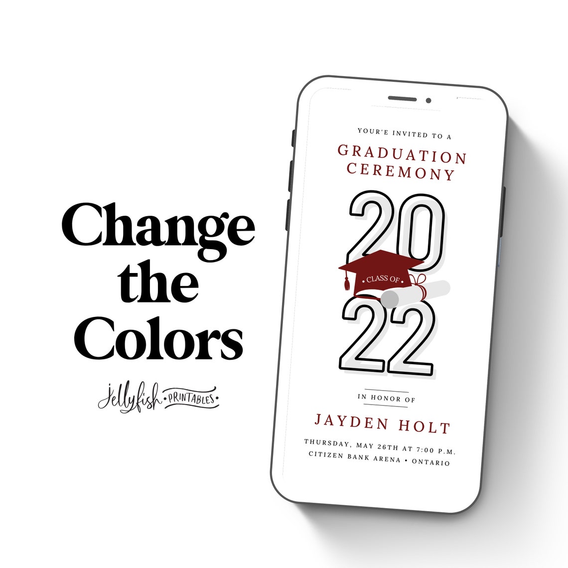 Graduation Ceremony Invitation Template 2022 Instant | Etsy