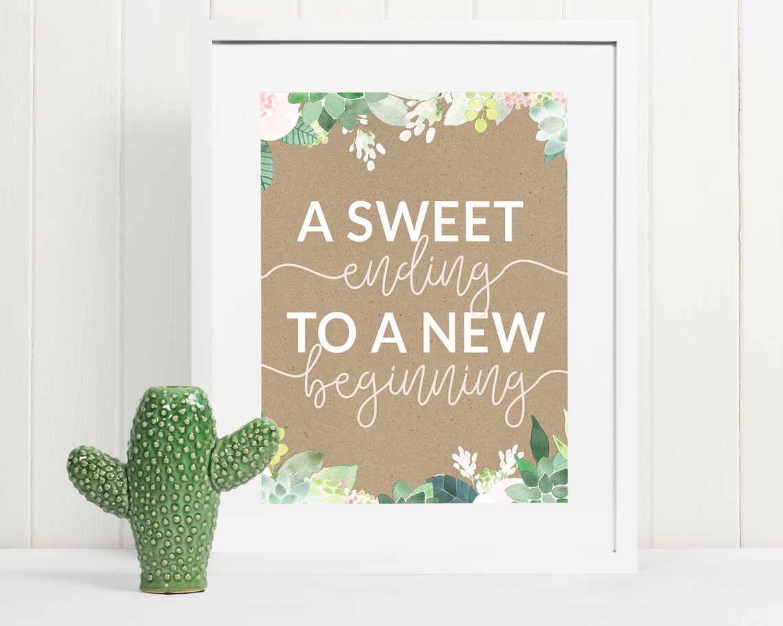 A Sweet Ending to a New Beginning Graduation Decorations | Etsy