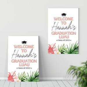 Graduation Luau Welcome Sign | Luau Graduation Decorations 2025 ...