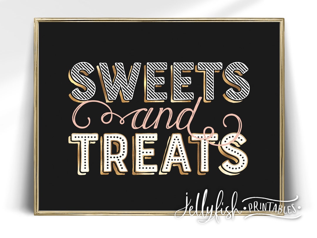 Sweets & Treats Sign | Printable or Printed Signs | Party Decorations ...