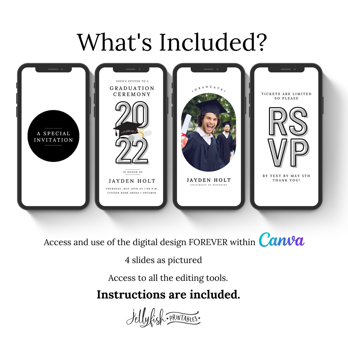 Graduation Ceremony Invitation Template 2022 Instant | Etsy