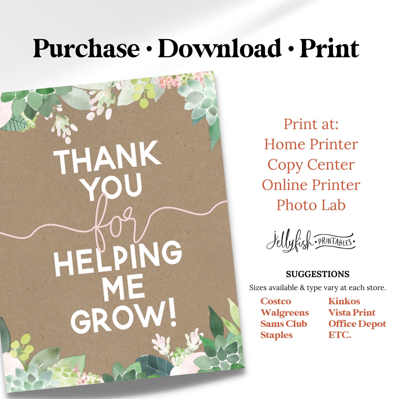 Thank You for Helping Me Grow Sign Graduation Decorations - Etsy