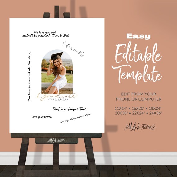 Graduation Signature Board Template Signature Sign Graduate - Etsy
