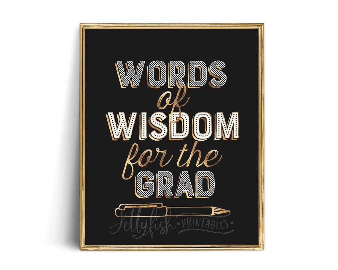 Words of Wisdom Sign Leave A Note Sign Printable or | Etsy