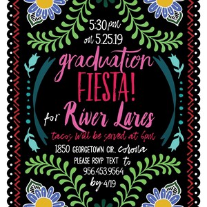 Fiesta Graduation Party Invitation Template Editable - Etsy