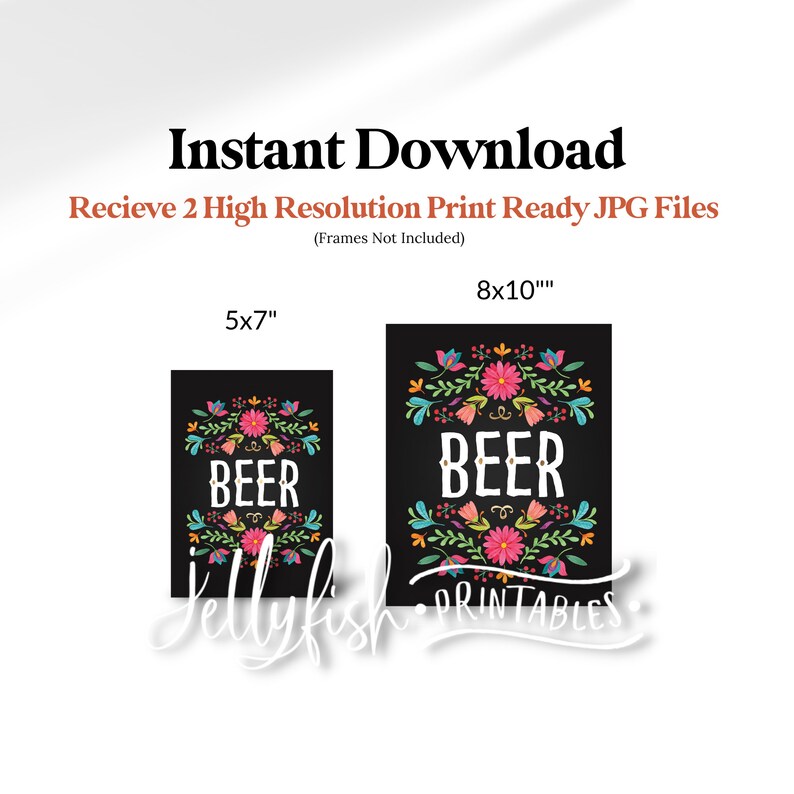 Printable Cerveza Margaritas Sign Printed Beverage Signs Party - Etsy