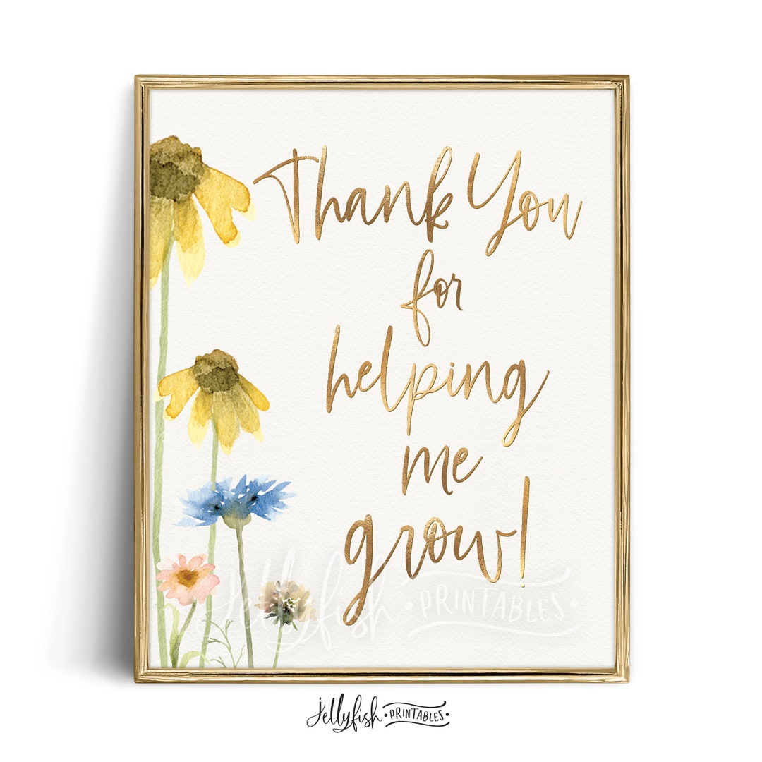 Thank You for Helping Me Grow Printable Printed Graduation - Etsy Canada