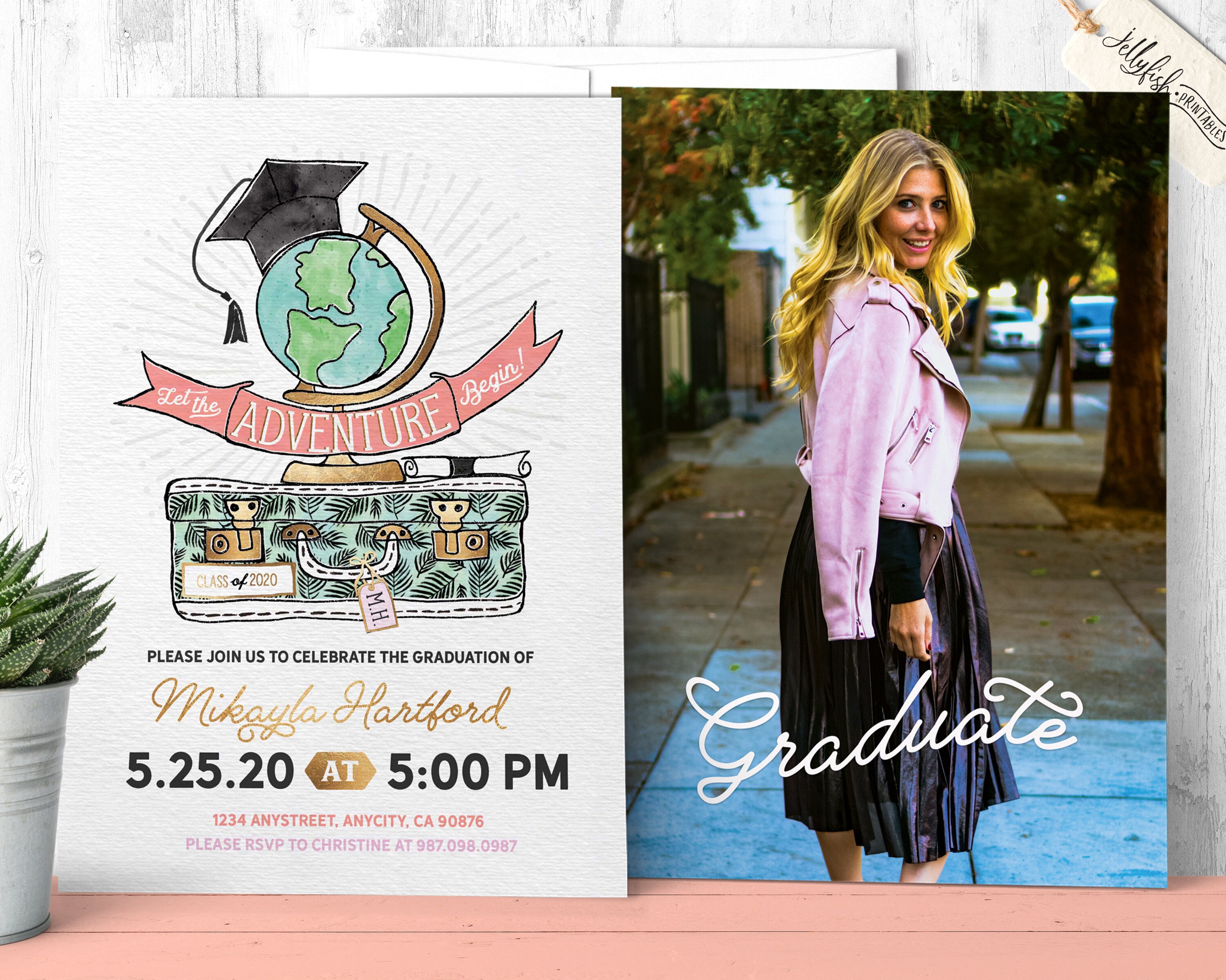 Adventure Begins Graduation Invitation 2021 Graduation Party | Etsy