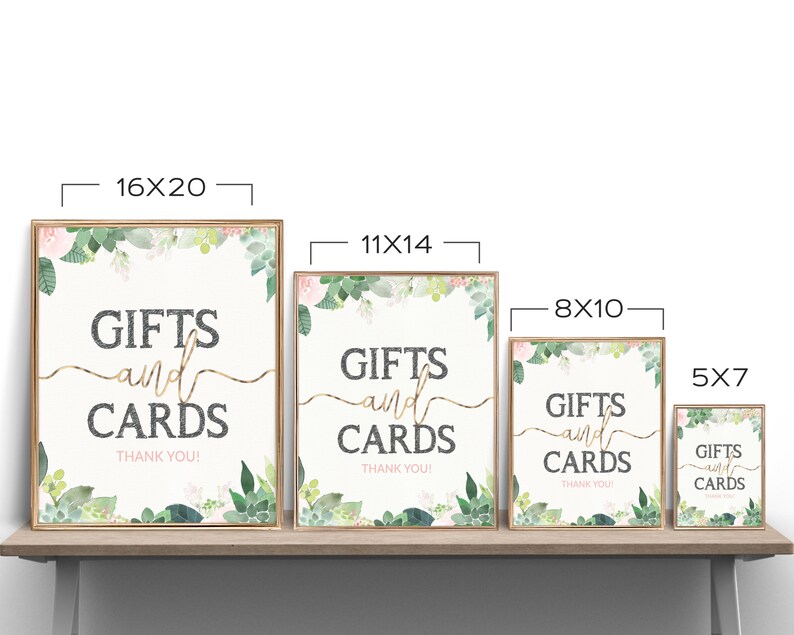 Gifts & Cards Sign Printable or Printed Signs Party - Etsy