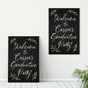 Greenery Graduation Welcome Sign Graduation Decorations 2024 Graduation ...