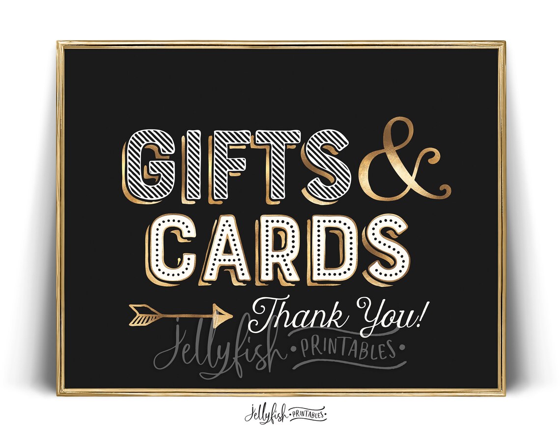 Gifts & Cards Sign Instant Download • Digital Files • Printable Party ...