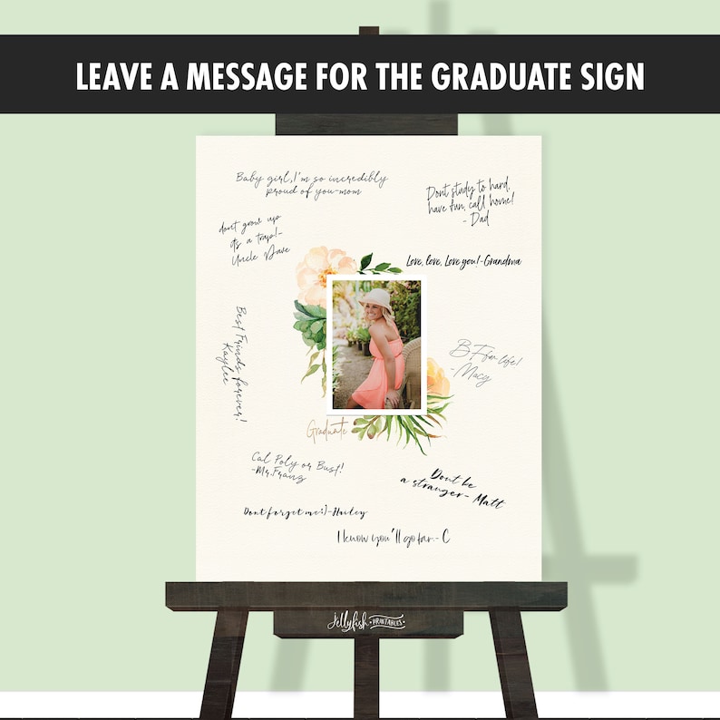 Graduation Signature Board Template Signature Sign - Etsy
