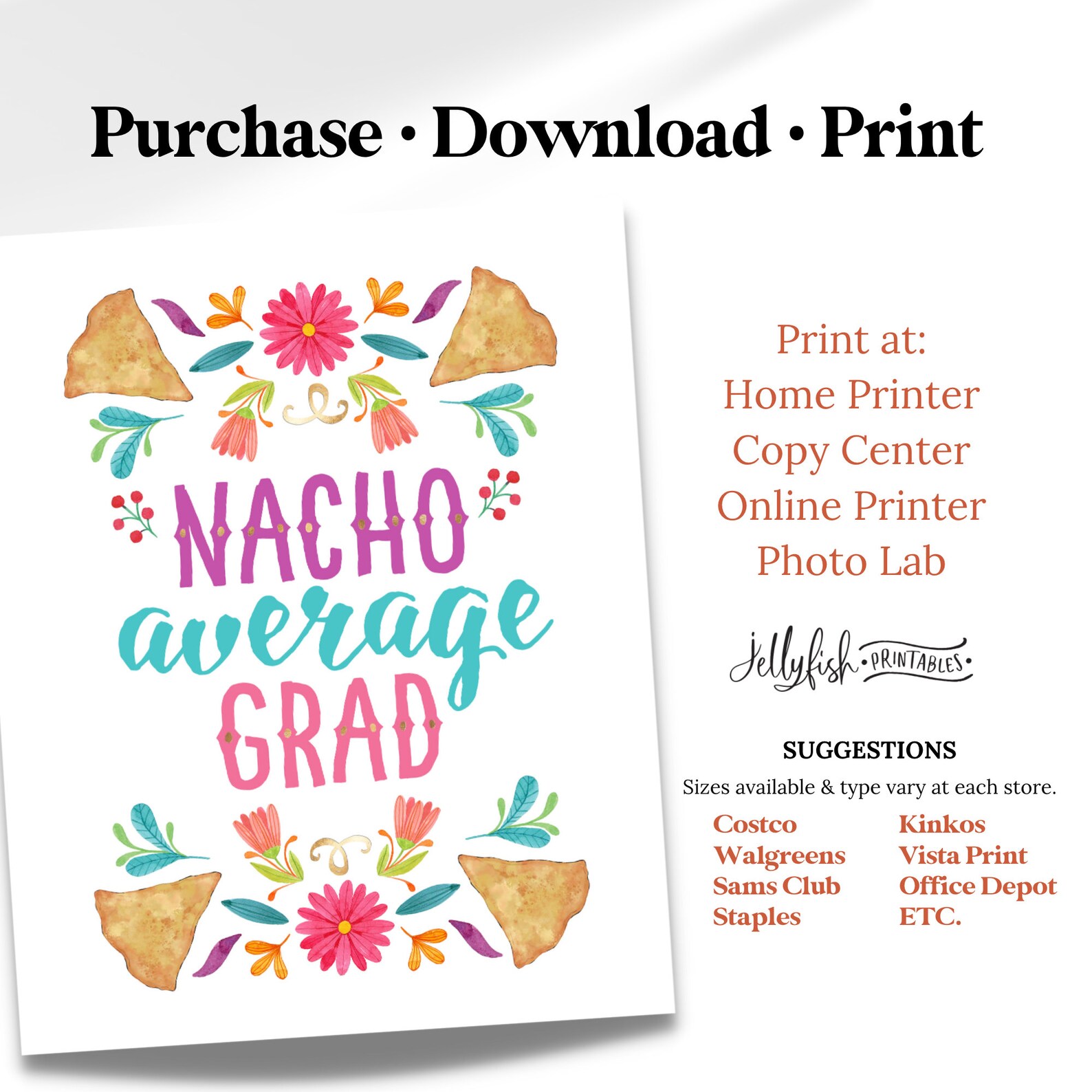 Nacho Average Grad Party Sign Nacho Bar Sign Fiesta - Etsy