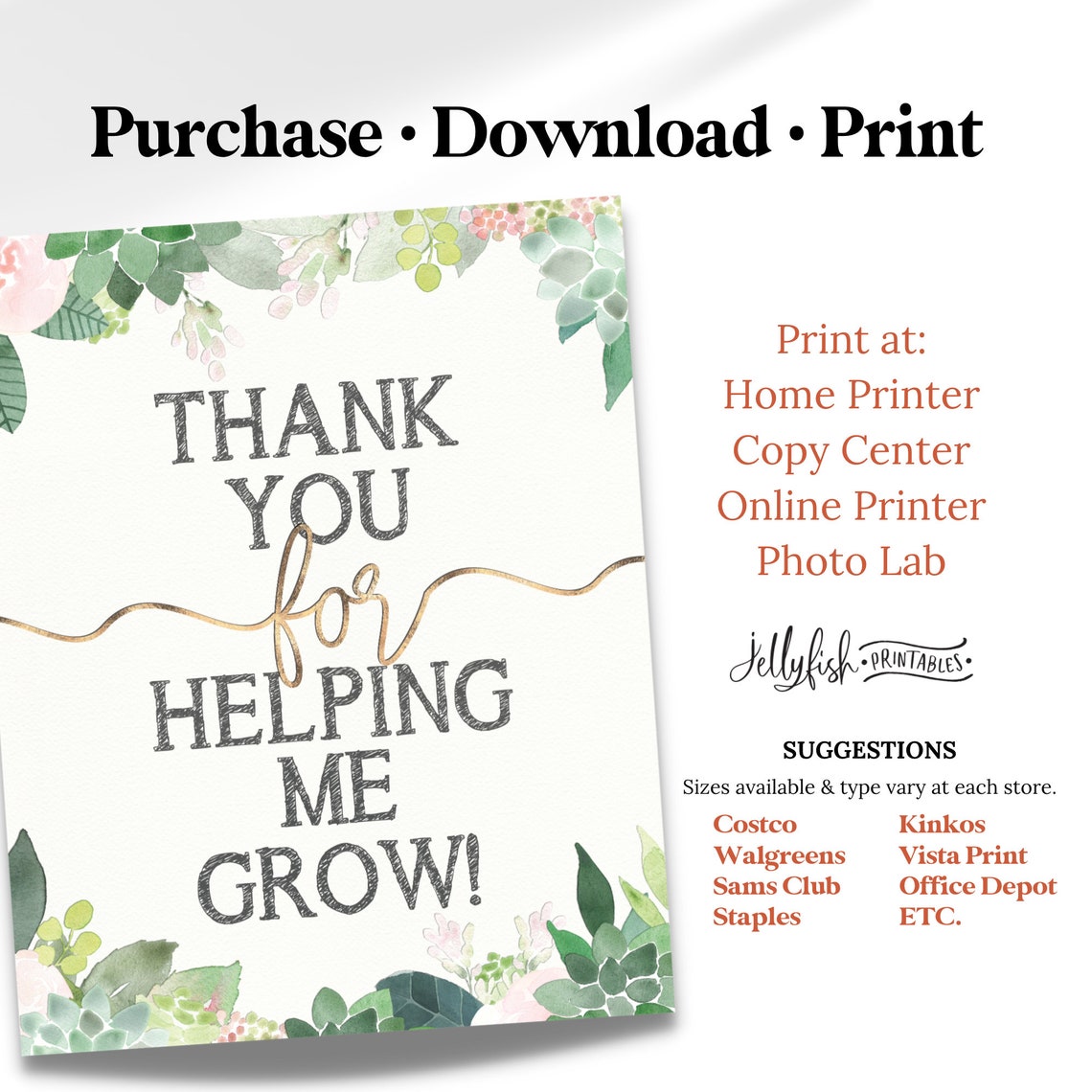 Sweet Succulent Thank You Sign | Graduation Decorations 2025 | Party ...