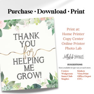 Sweet Succulent Thank You Sign | Graduation Decorations 2025 | Party ...