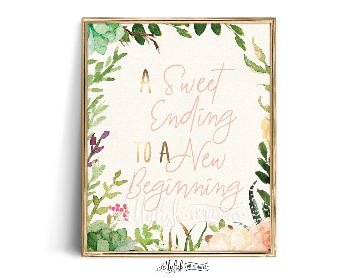 Succulent Sweet Ending Sign Graduation Decorations 2022 | Etsy