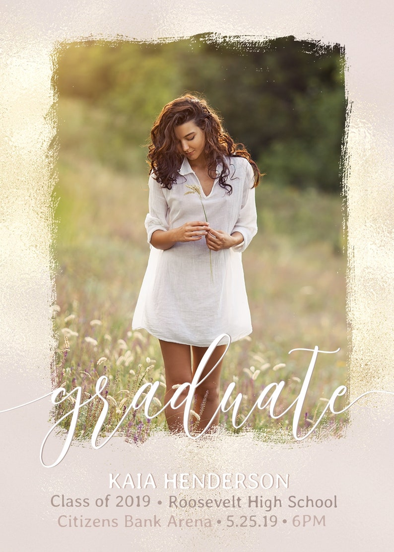 Simple Graduation Party Invitation Template Editable - Etsy