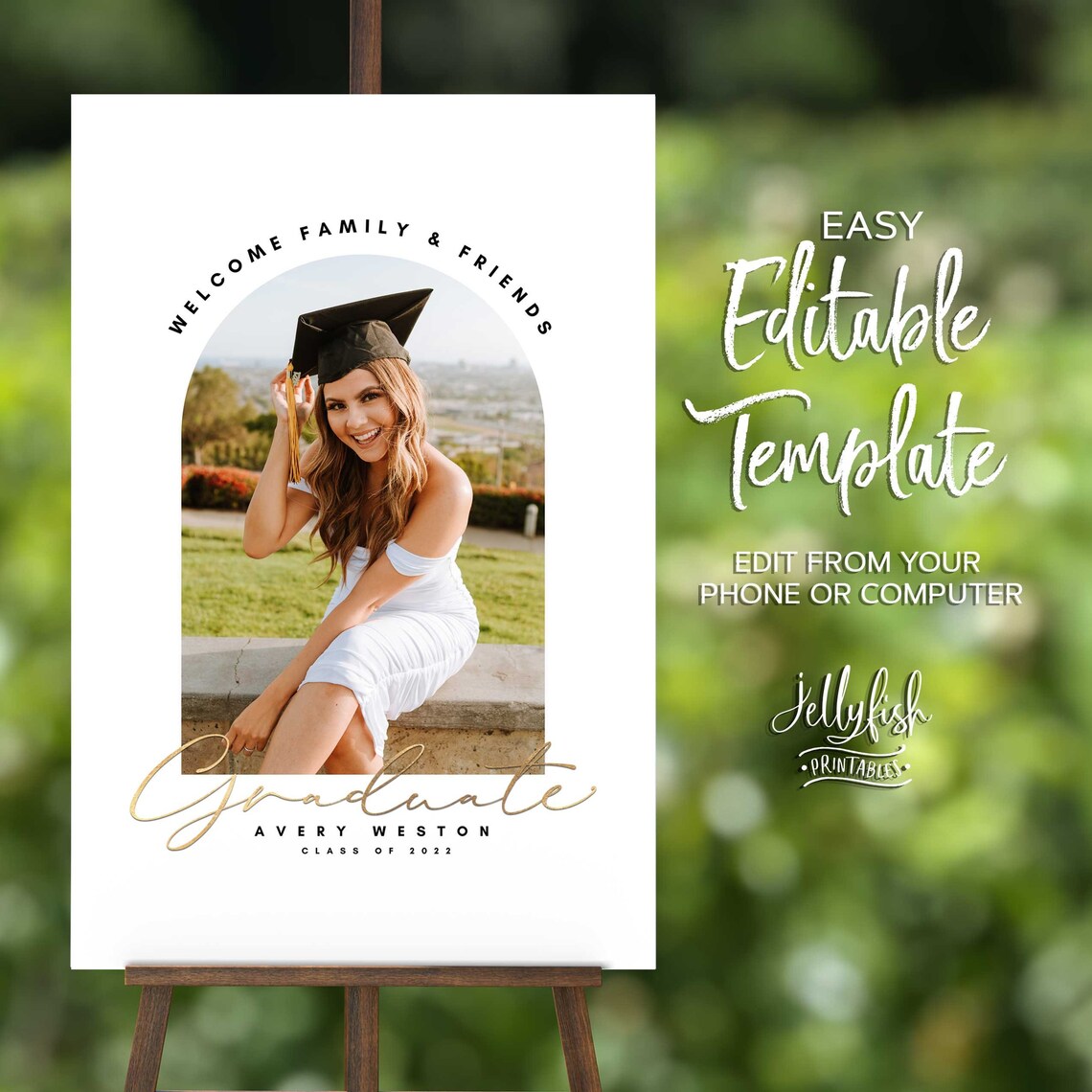Photo Graduation Welcome Sign Template Graduation Decorations | Etsy