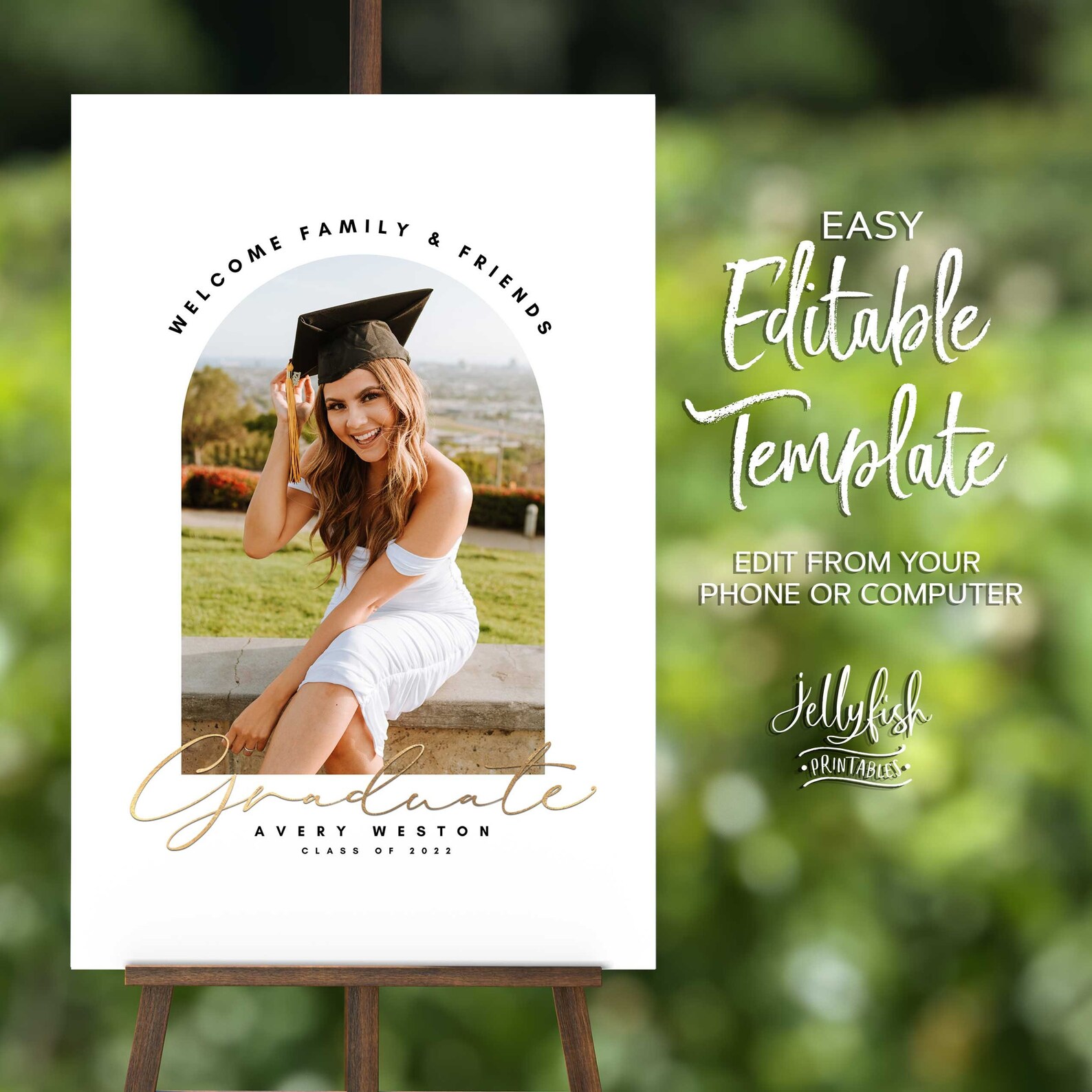 Photo Graduation Welcome Sign Template Graduation Decorations | Etsy