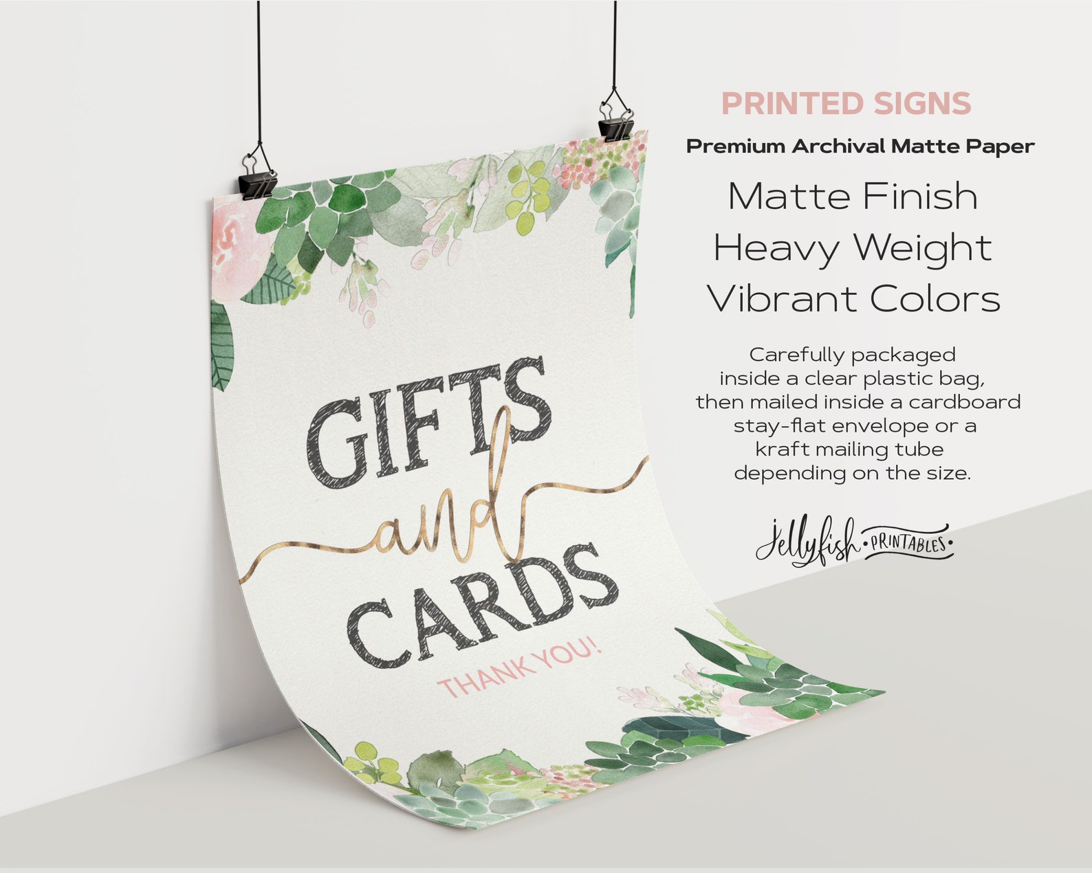 Gifts & Cards Sign Printable or Printed Signs Party - Etsy