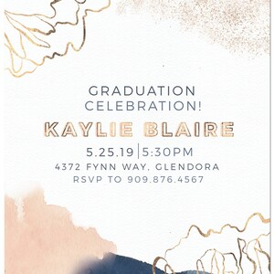 Simple Graduation Party Invitation Template Editable - Etsy