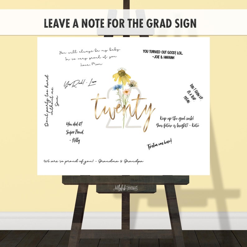 Graduation Signature Board Template Signature Sign - Etsy