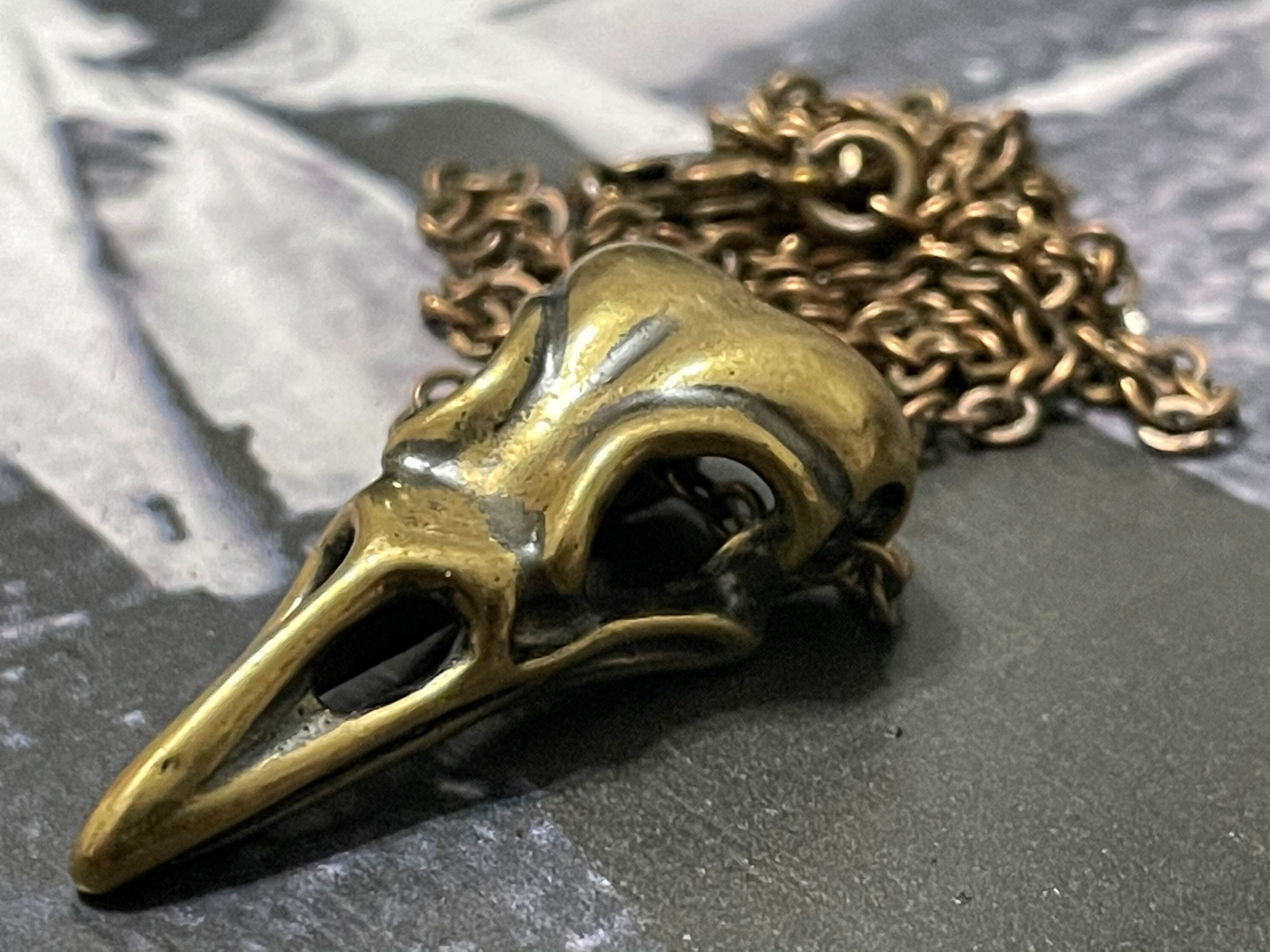 Bird Skull Necklace Bohemian Style | Etsy