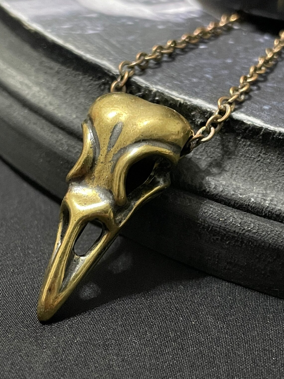 Bird Skull Necklace Bohemian Style - Etsy