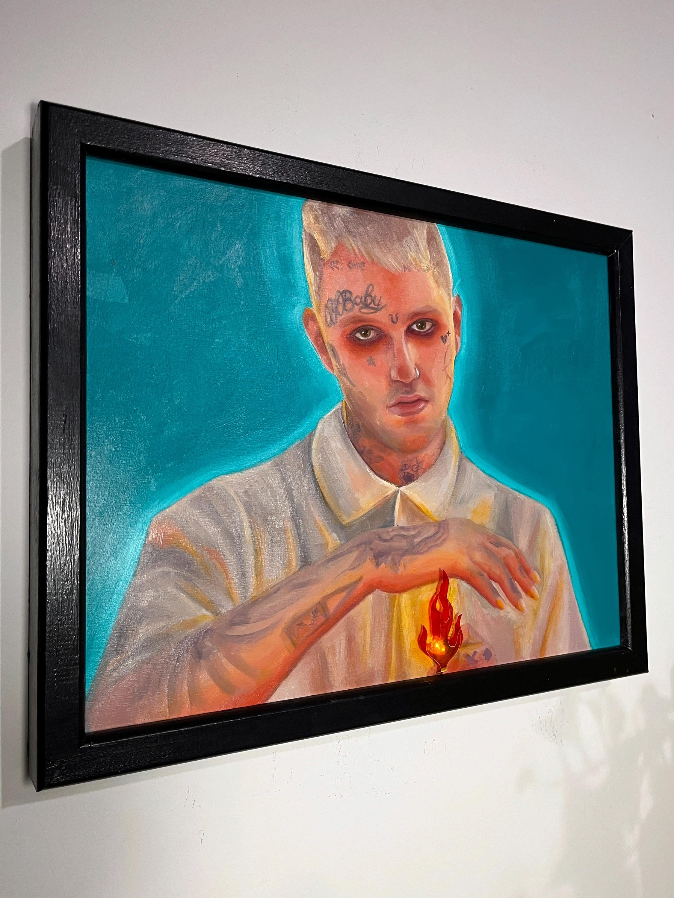 Framed Lil Peep Light up Oil Painting - Etsy