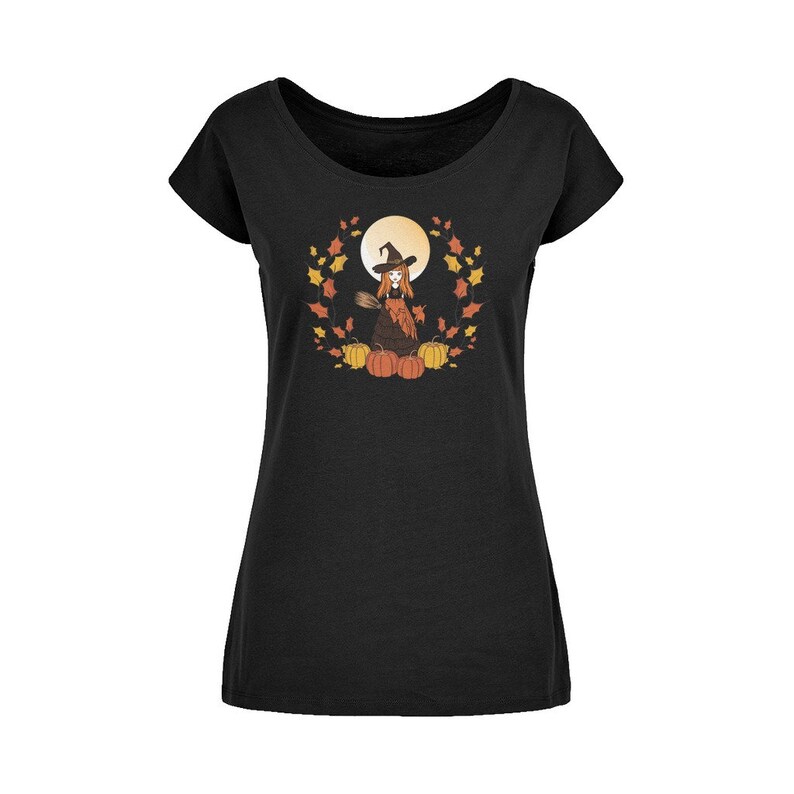 Wiccan Pagan Magickal Mabon Witch & Cat Autumn Fall Cheeky Witch® Size ...